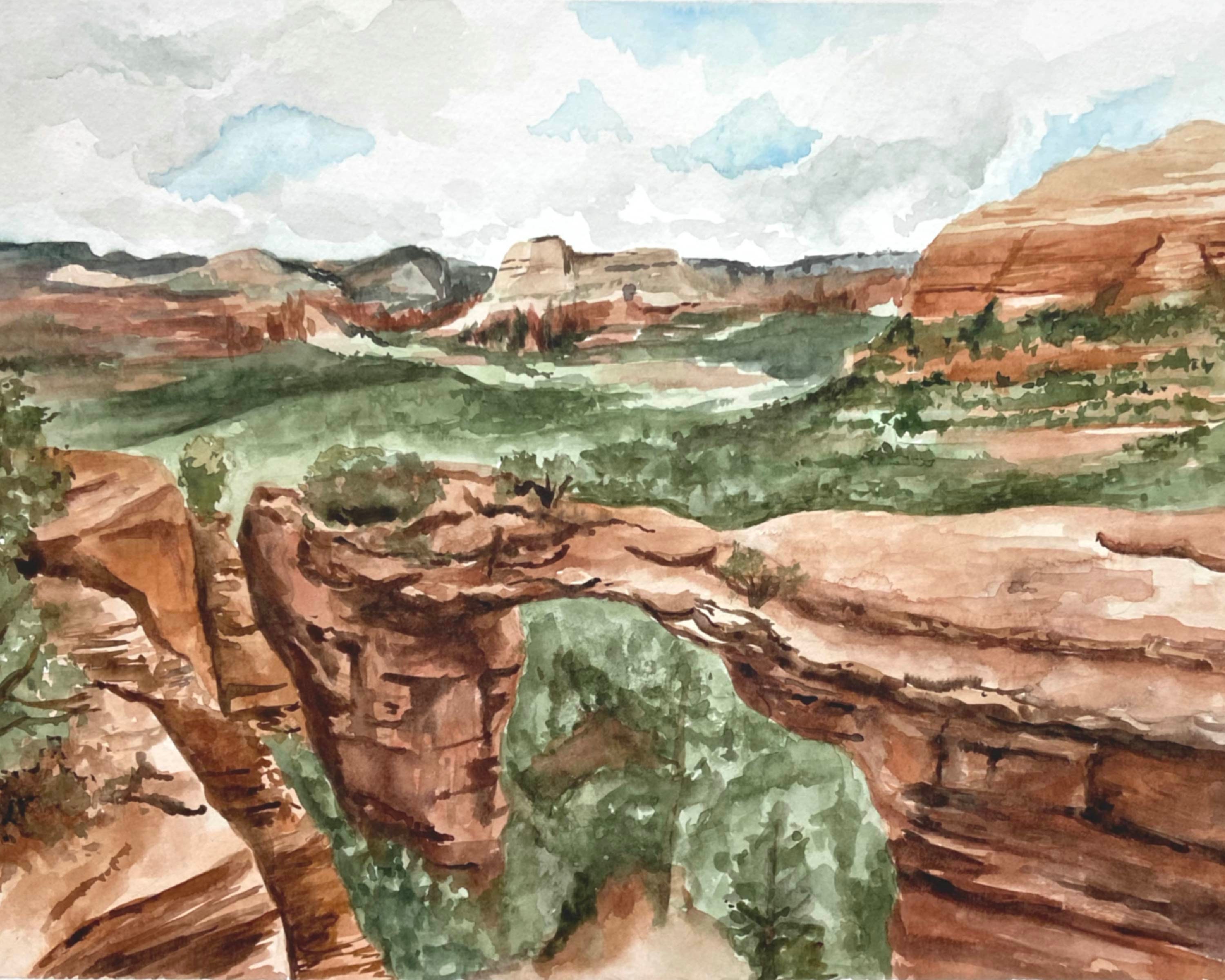 Sedona Red Rocks Art Print Devils Bridge Arizona Art Print - Etsy