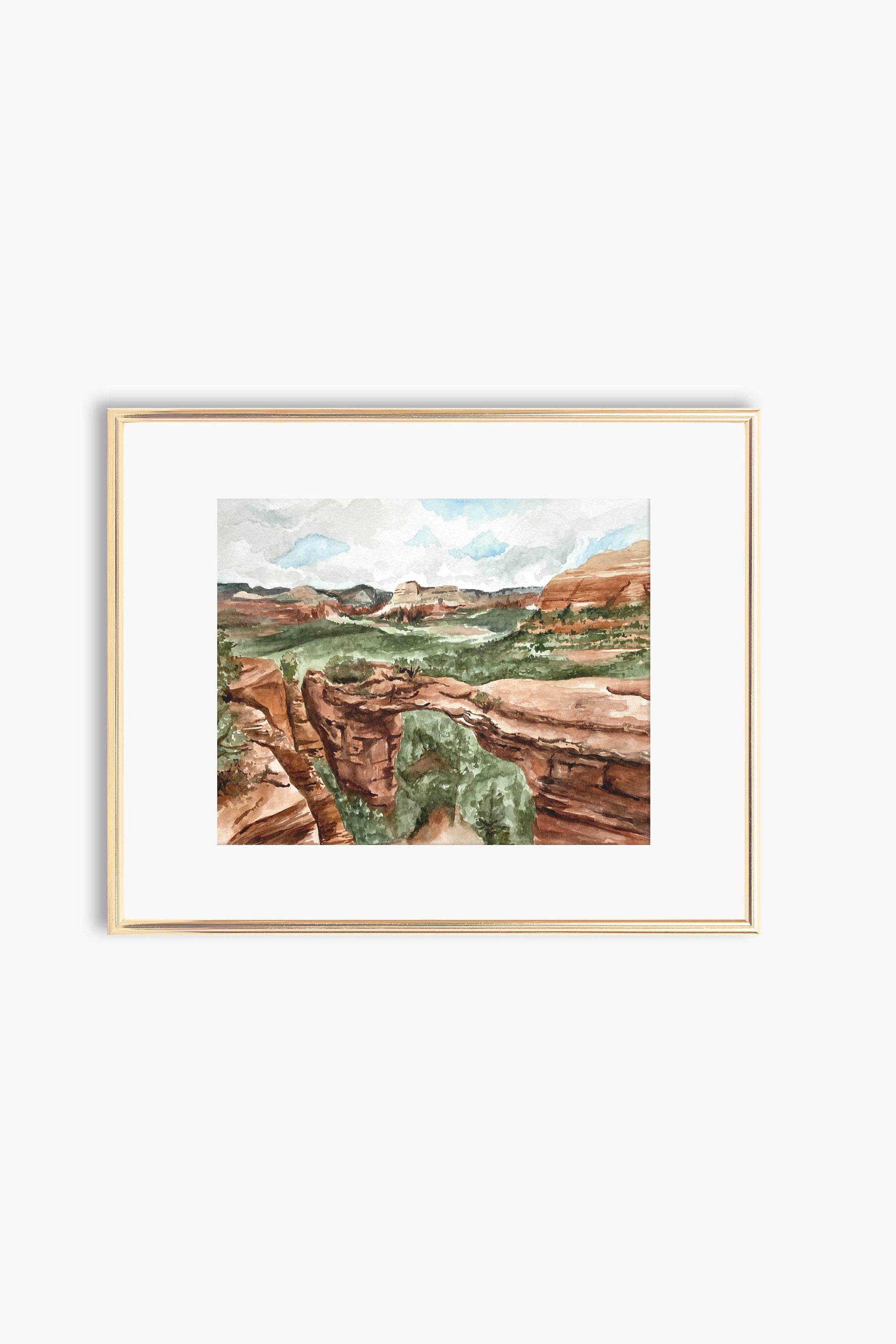 Sedona Red Rocks Art Print Devils Bridge Arizona Art Print - Etsy