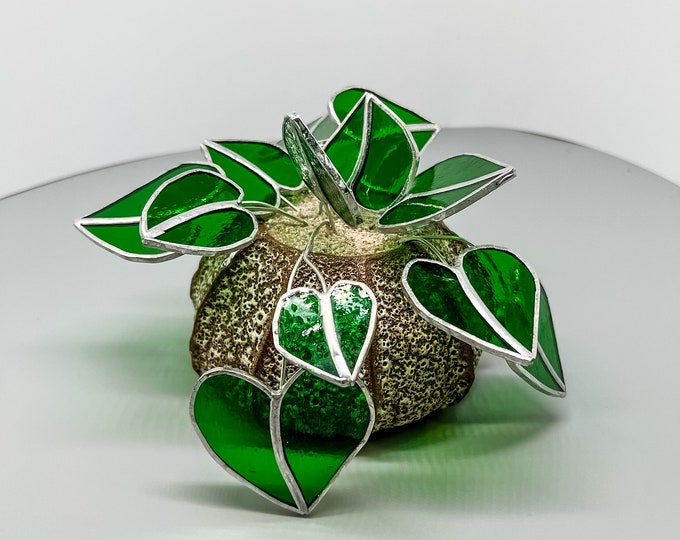 Heart Leaf Philodendron Stained Glass Handmade Plant - Original Design ...