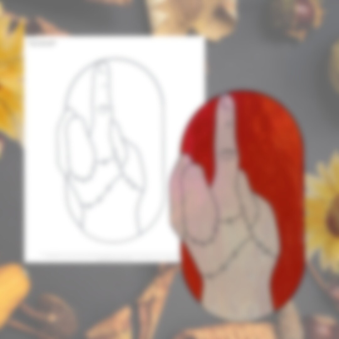 Obscene thing Halloween Horror Stained Glass Pattern, Digital Stained ...