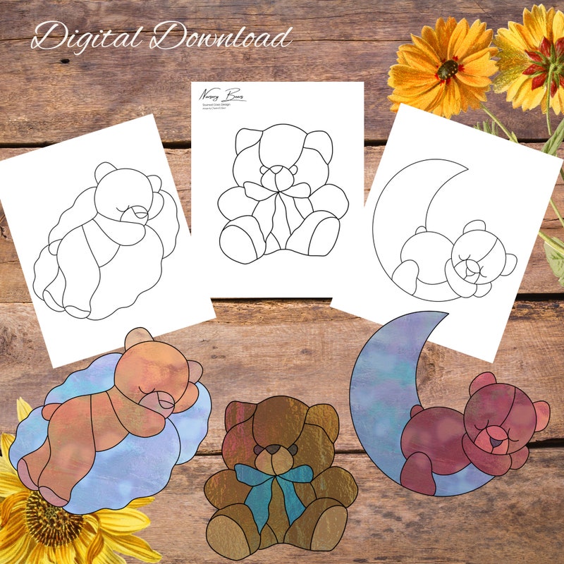 Bear Stained Glass - Etsy