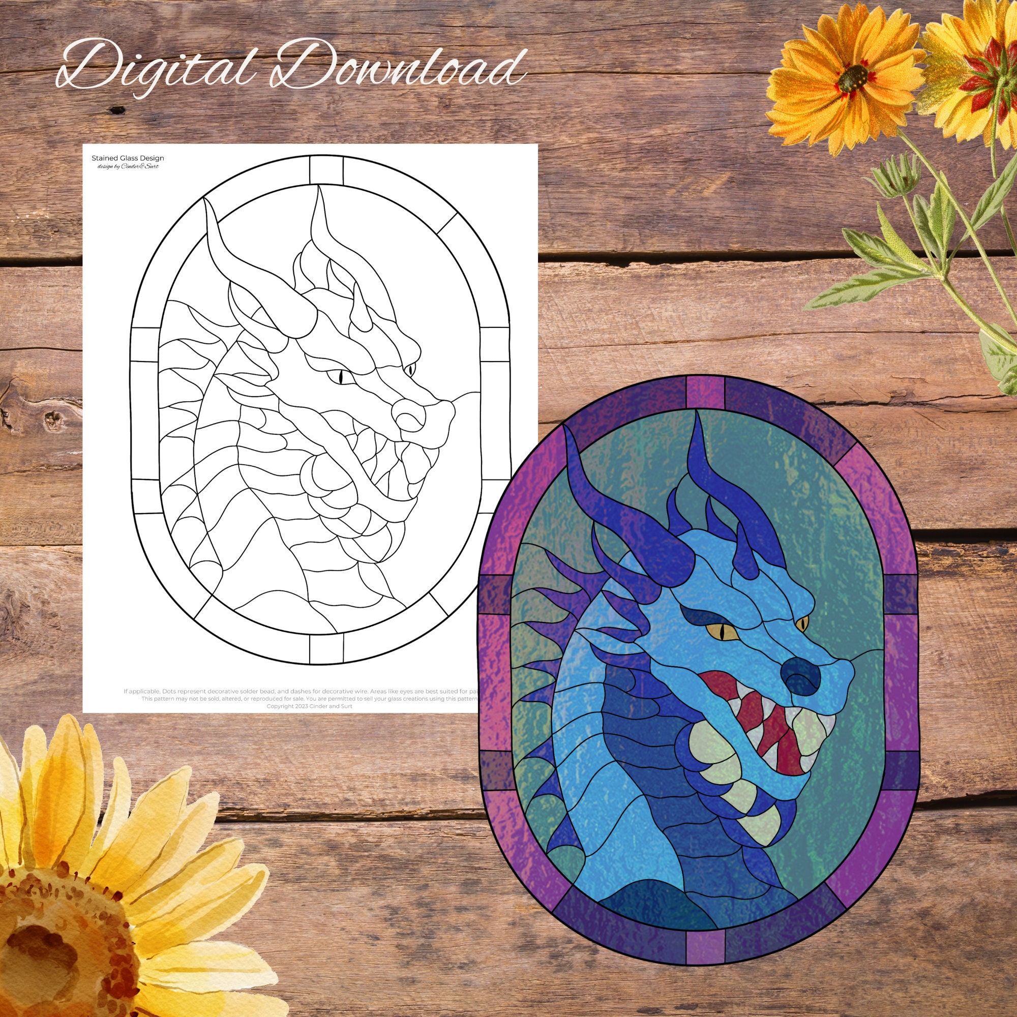 Glass Dragon Patterns And Designs Dragon Glass Stained Stock