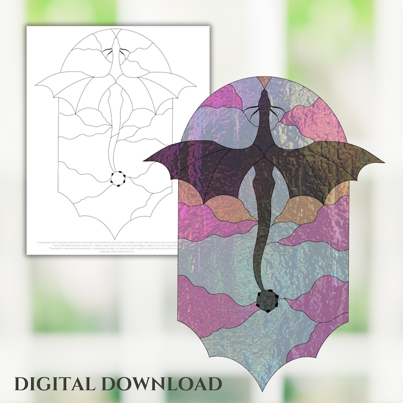 Stained Glass Dragon - Etsy