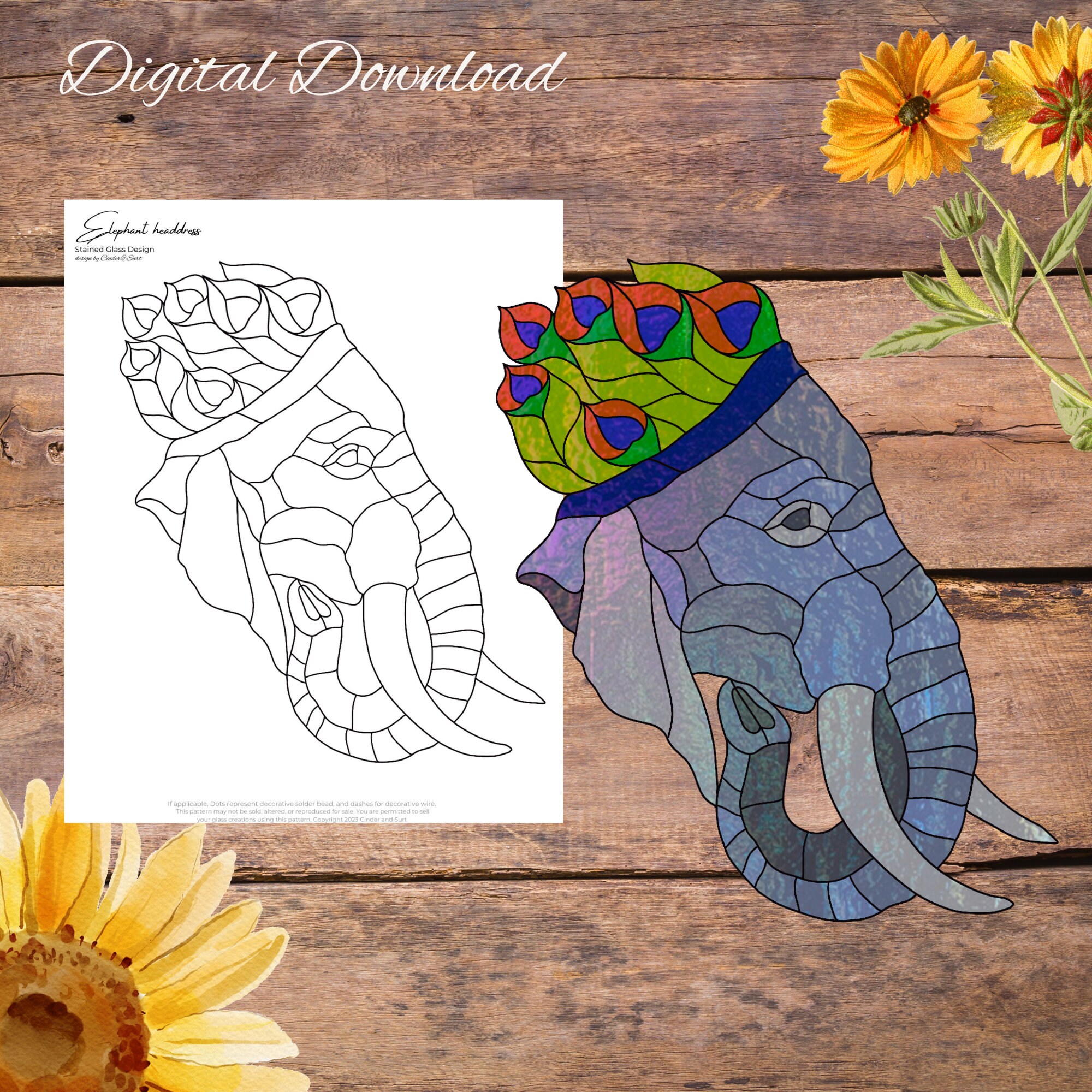 Circus Elephant Feather Headdress