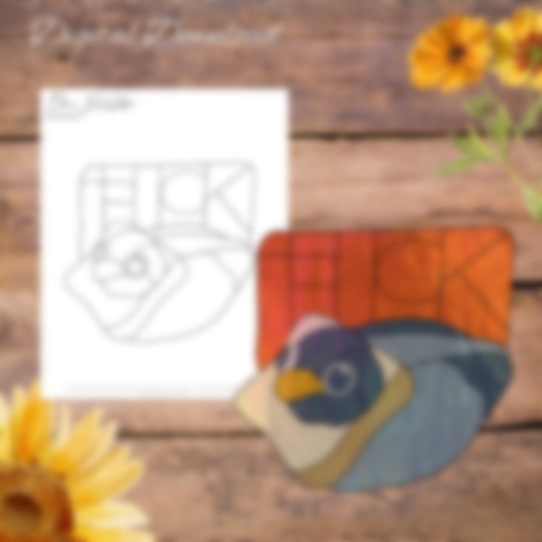 Obscene Bread Pigeon, Humor Pigeon, F*ck Pigeon Stained Glass Pattern ...