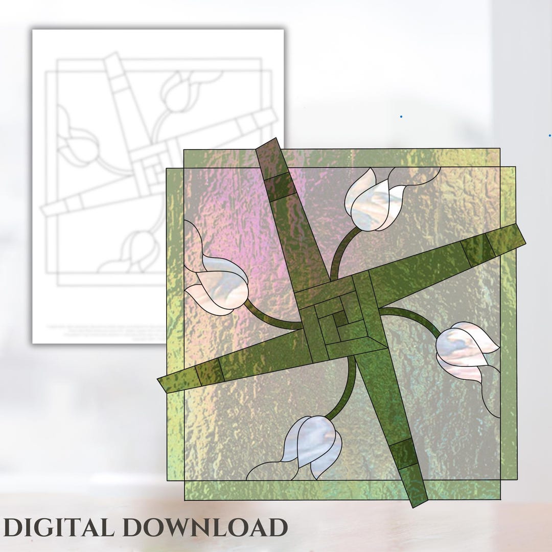 Imbolc Celtic Brigid Cross, Snowdrop, Spring Celebration Stained Glass ...