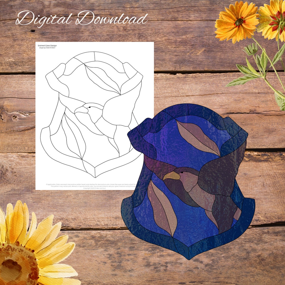 HP Potter House Crests, Magic Wizard Witch, Eagle Crest Digital Glass ...