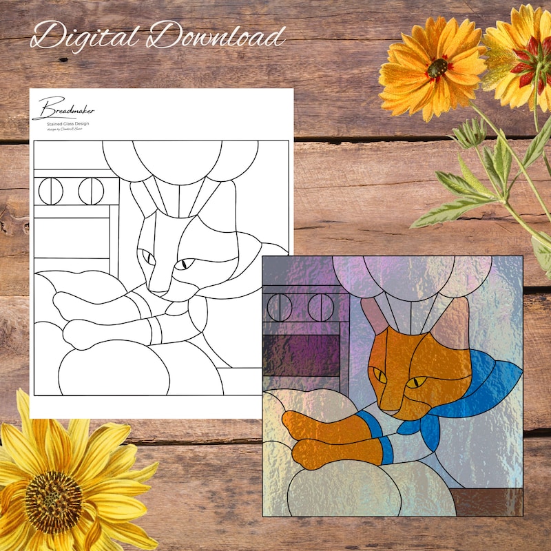 Chef Stained Glass - Etsy UK