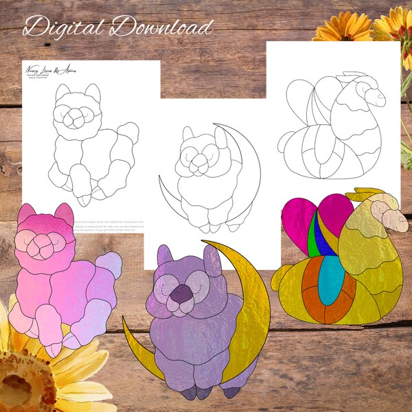 Alpaca Stained Glass - Etsy