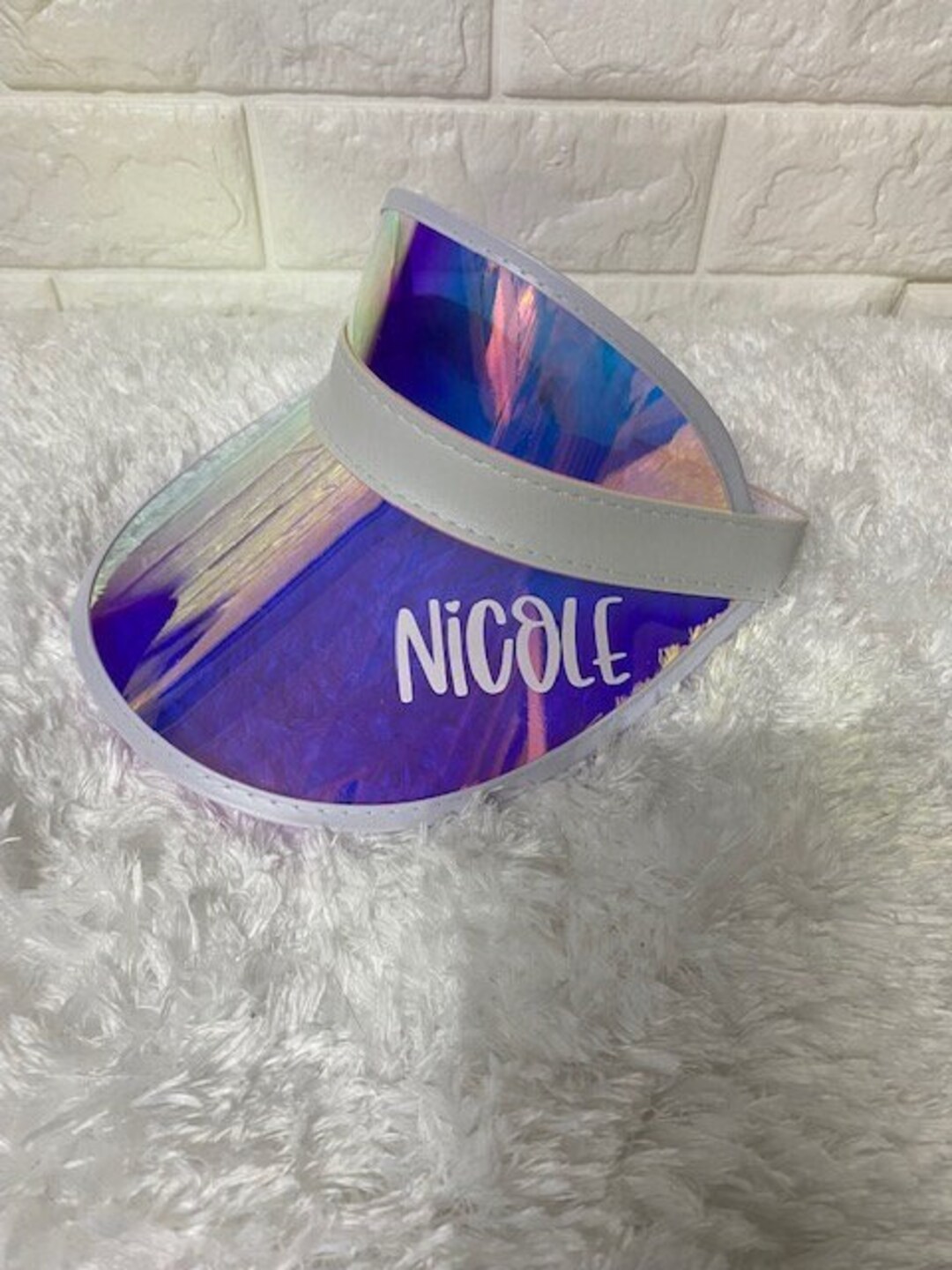 Personalized Bachelorette Sun Visors Party Sun Visors Holographic ...