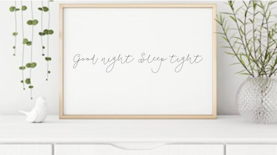 Good Night Sleep Tight Bedroom Sign Farmhouse Bedroom | Etsy