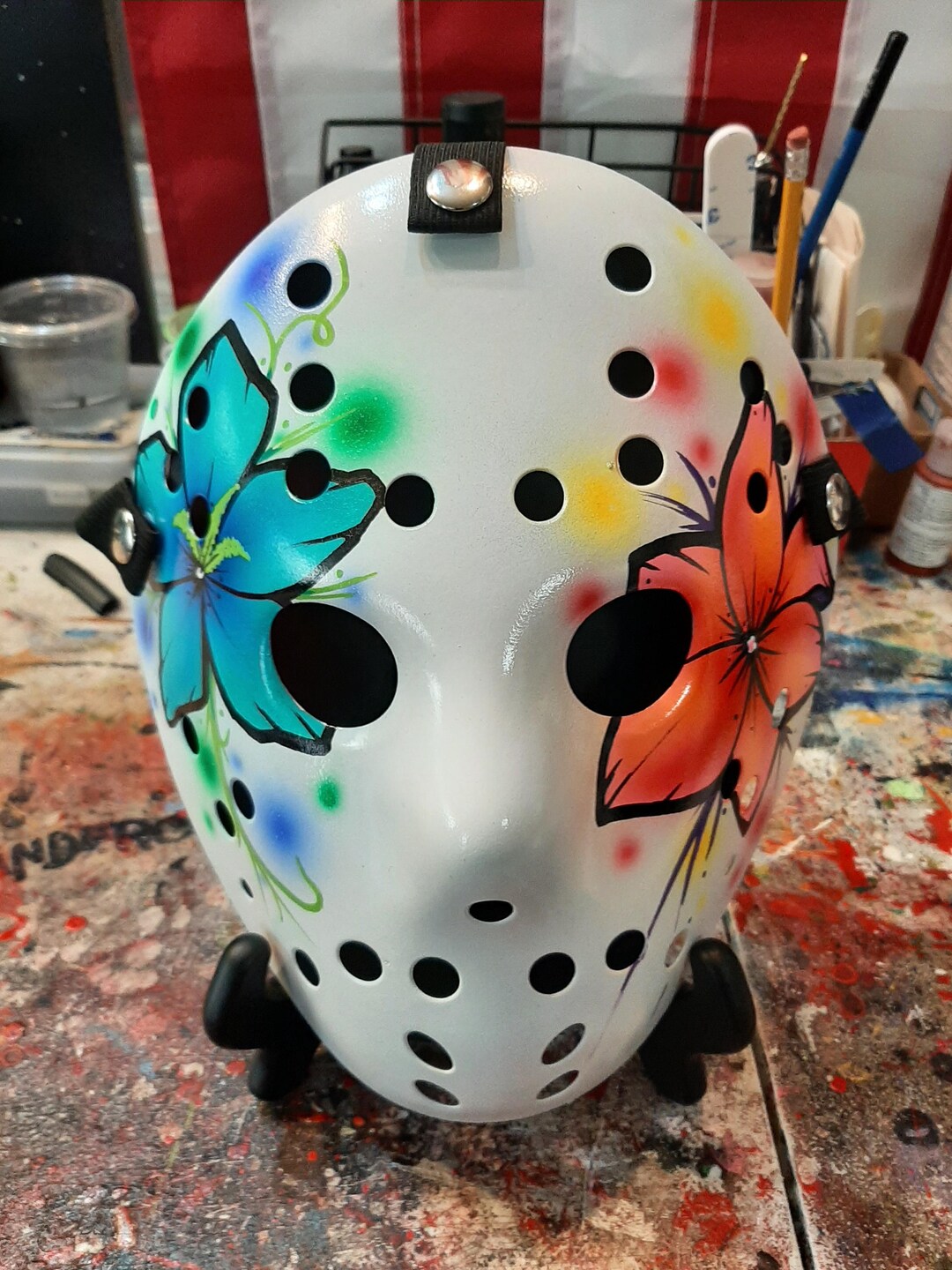 Flower Power - Custom Resin Jason Vorhees Hockey Mask - Etsy
