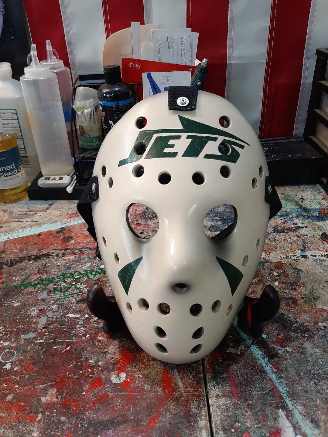 Custom Jason Vorhees Resin Mask - New York Jets - Etsy