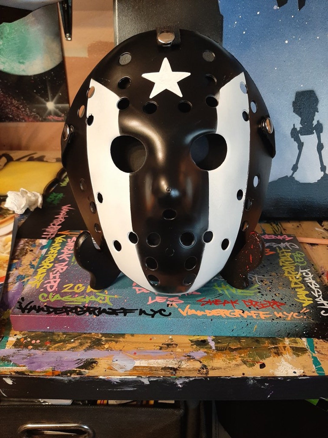 Puerto Rican Resistance Flag - Custom Resin Jason Vorhees Mask - Etsy