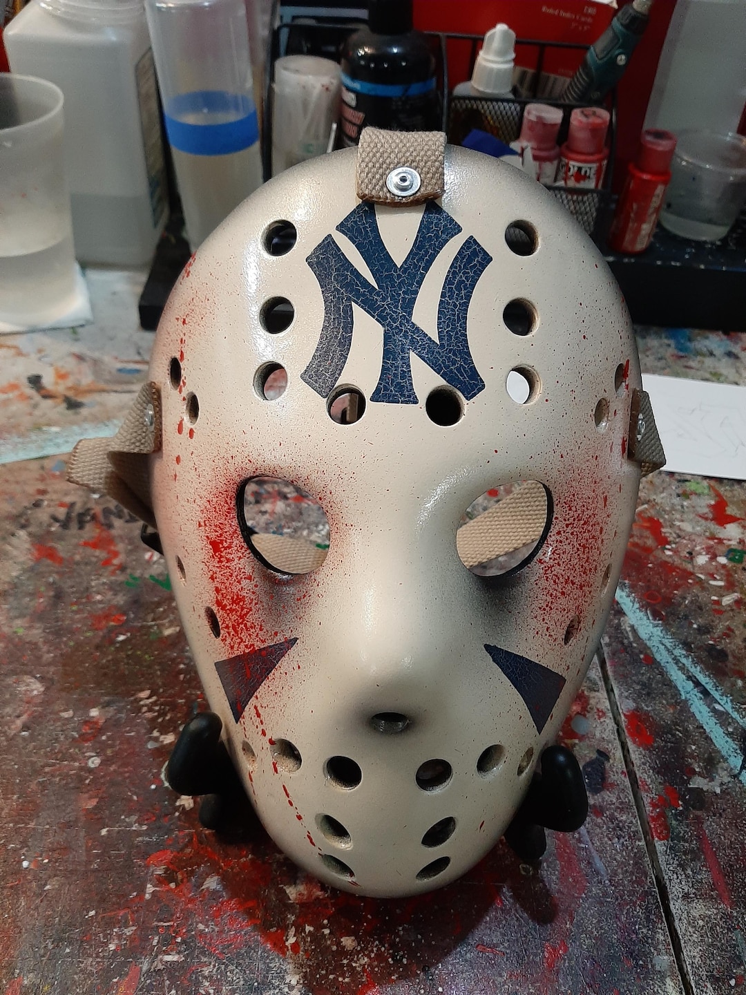 New York Yankees- Custom Resin Jason Vorhees Hockey Mask - Etsy