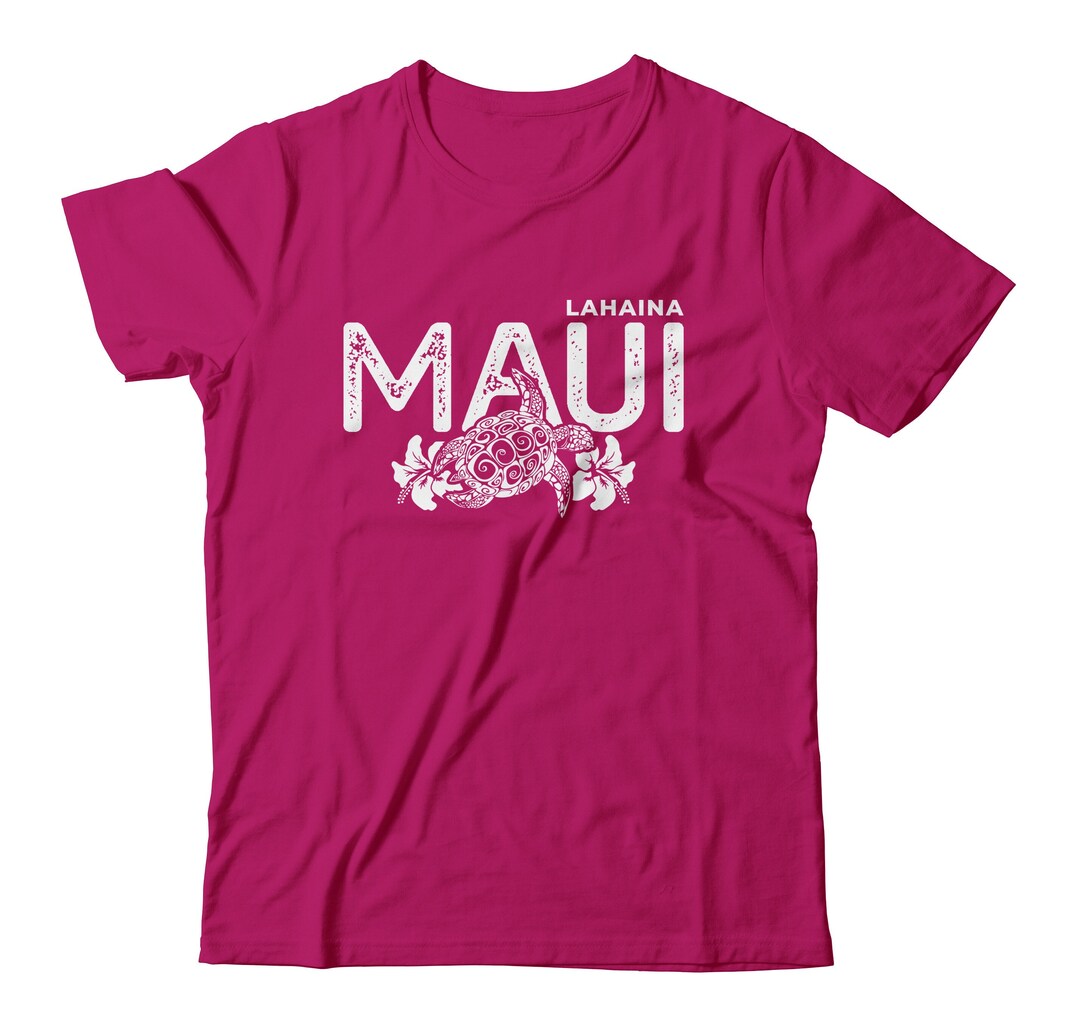 Maui Lahaina Hawaii Short Sleeve T-shirt Beach Vacation Surfing Unisex ...