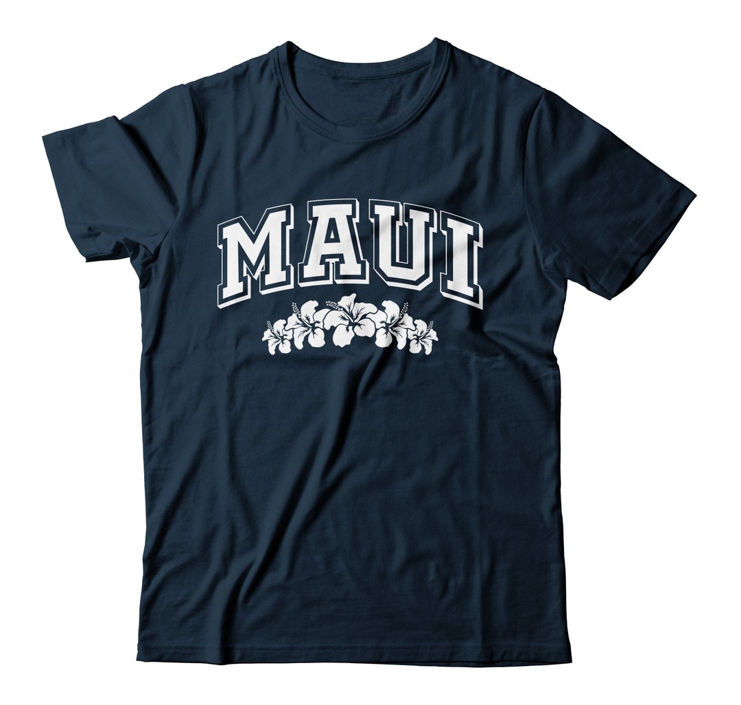 Maui Hawaii Old School Minimalist Preppy Short-sleeve Unisex T-shirt ...
