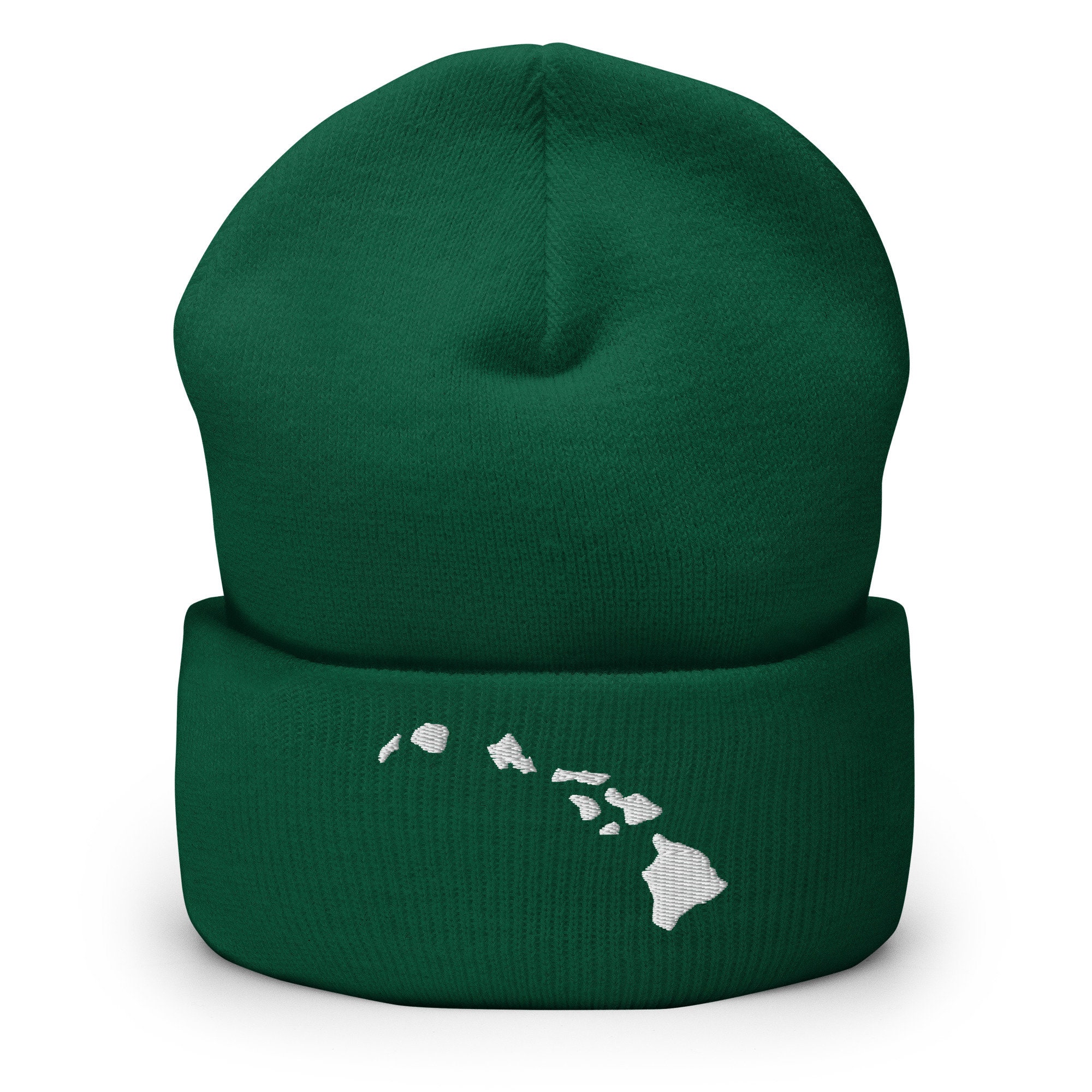 Hawaii Islands Map Beanie: Cuffed Acrylic Souvenir - Etsy