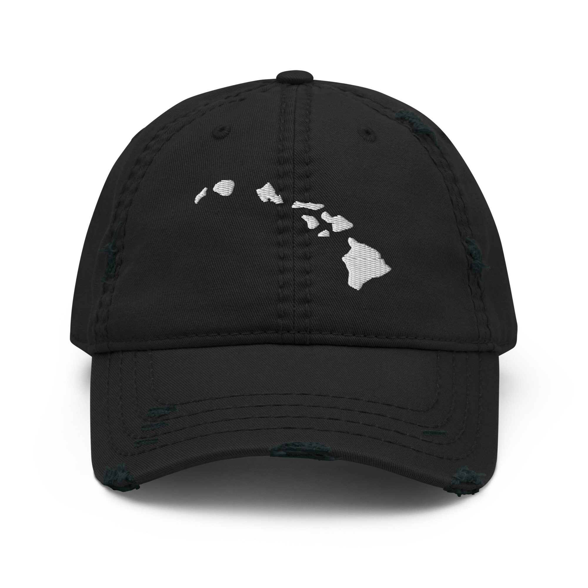 Hawaii Islands Hawaii State Hawaii Map Minimalist Distressed Dad Hat ...