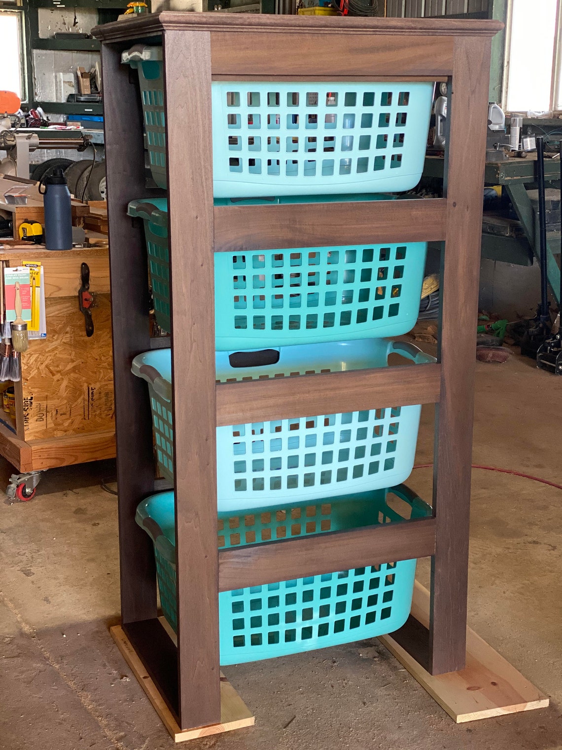 Rustic Farmhouse Style Laundry Hamper/Basket Organizer Laundry | Etsy