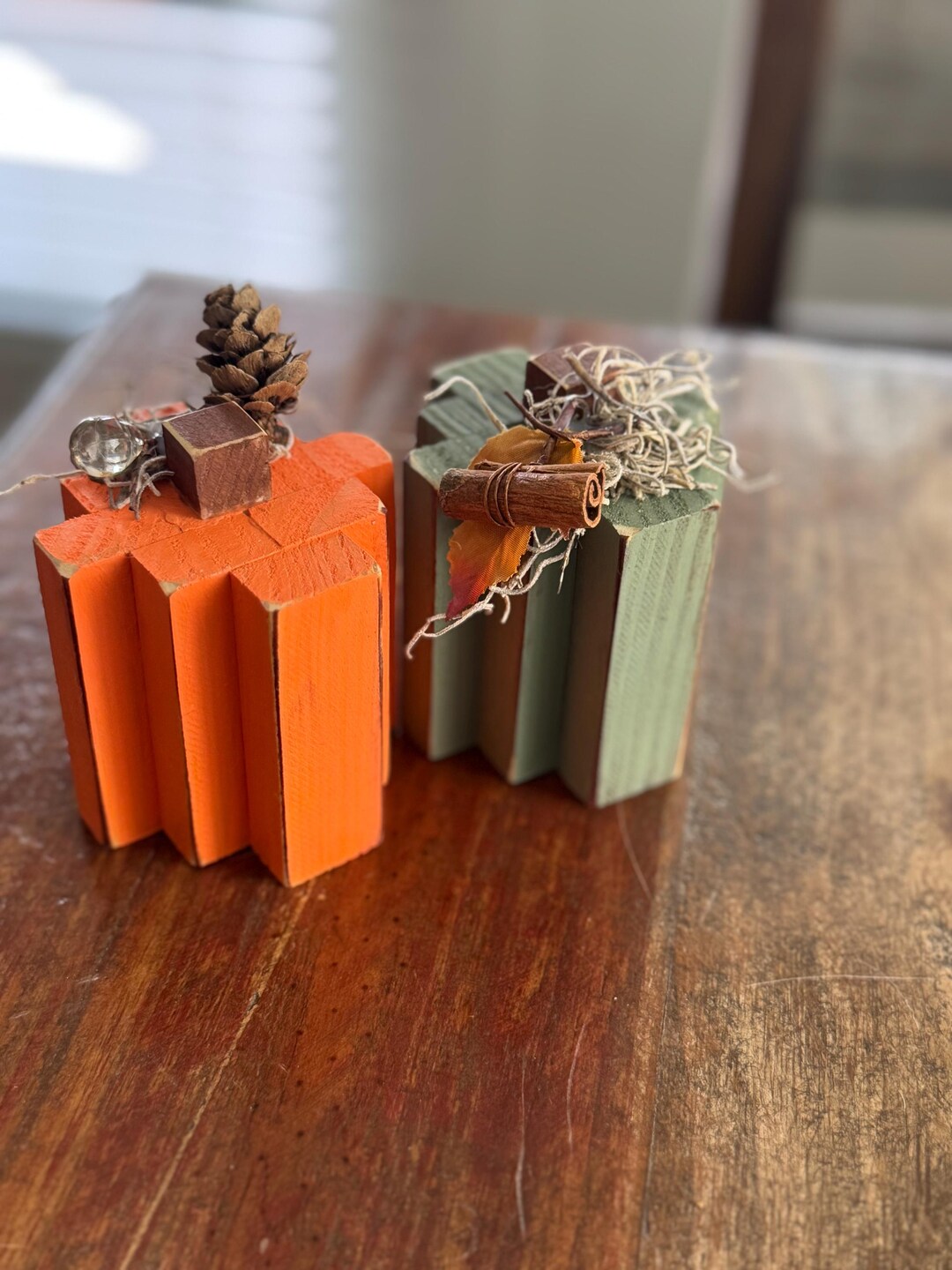 Handmade Jenga Wood Block Pumpkins – Rustic Fall Décor - Etsy