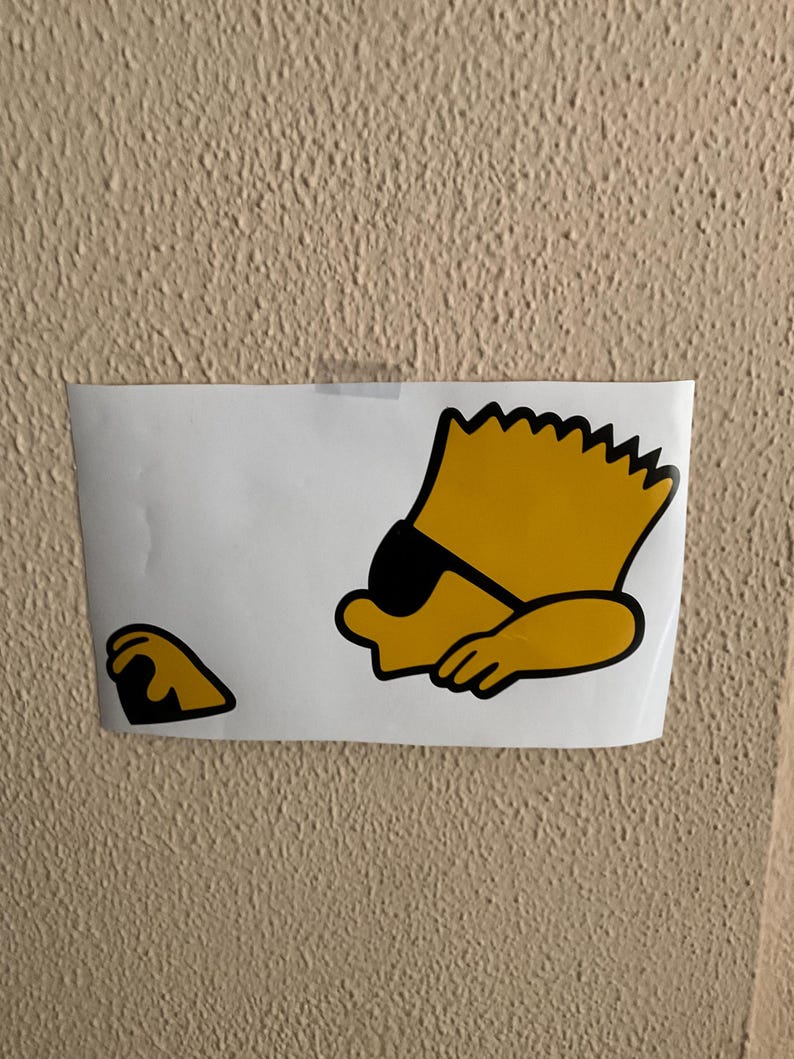 Car/truck Decal Multi Color Bart Simpson 02 - Etsy