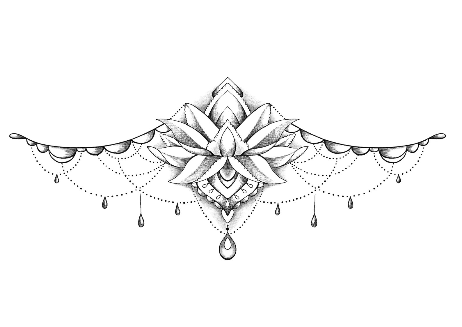 Sternum Tattoo 061 - Etsy