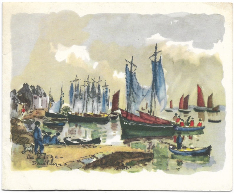 La Brige French Watercolor Artist Stationary Card Joseph-marie Le ...