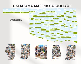 EDITABLE Personalized Maine Map Photo Collage, United States Maps ...