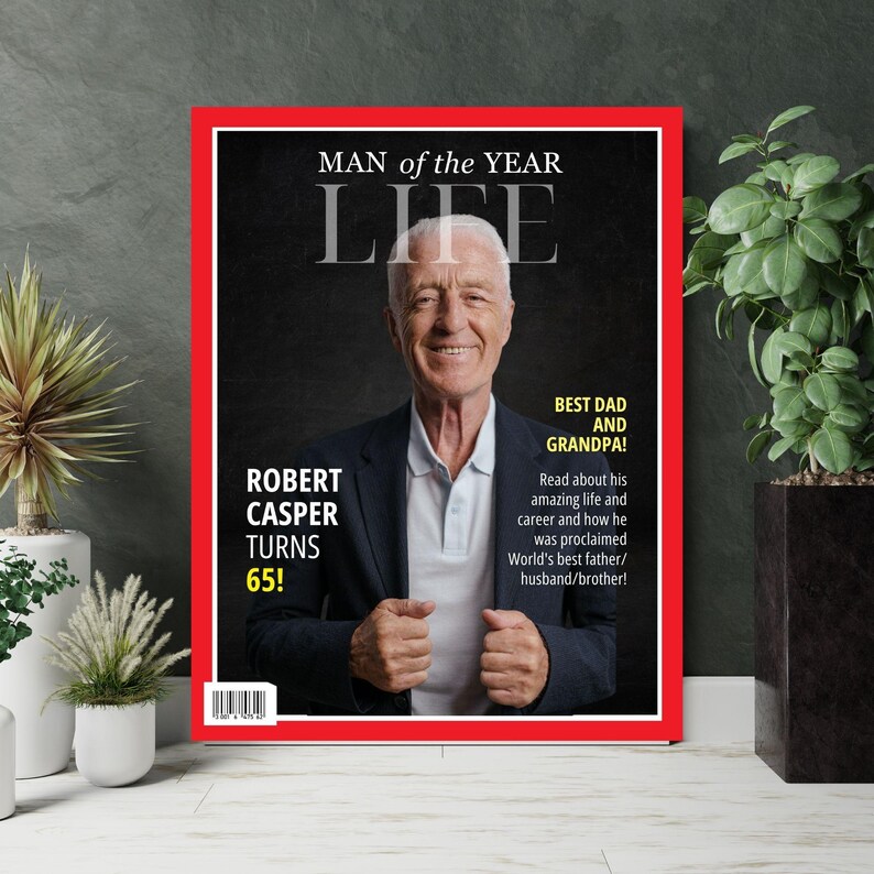 Personalized Magazine Cover, Retirement Gift for Dad (digital) - Etsy