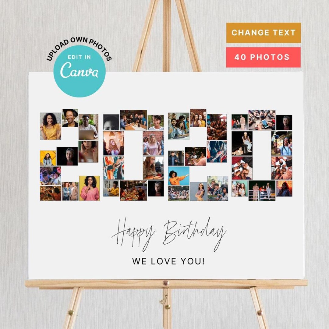 EDITABLE Personalized Photo Collage: 2010 Years, Perfect for Birthday ...