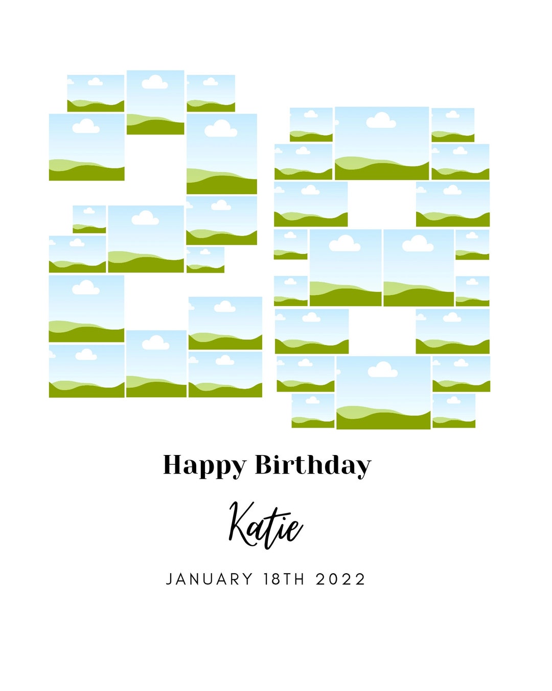 EDITABLE Personalized Photo Collage, 28 Years Perfect for Birthday and ...