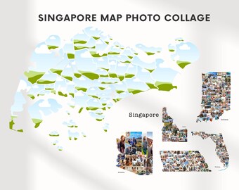 EDITABLE Personalized Maine Map Photo Collage, United States Maps ...