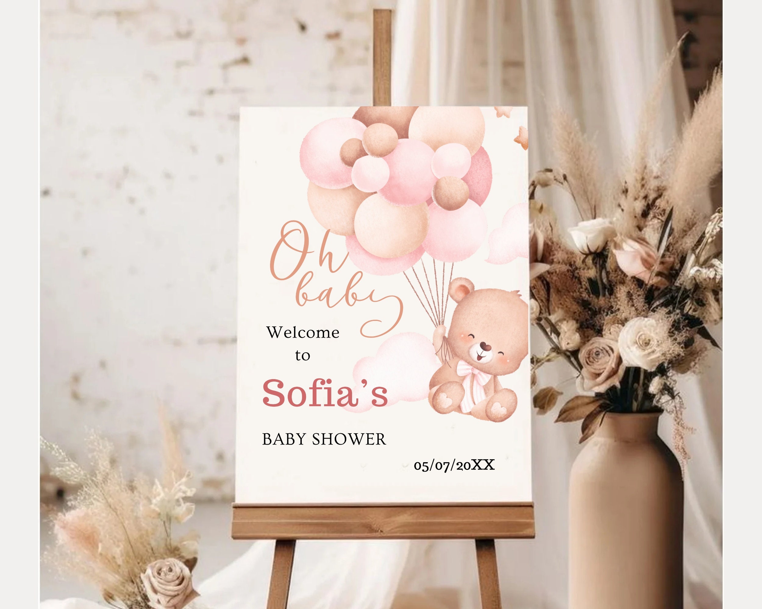 Editable Baby Shower Welcome Sign, Baby Shower Sign, Personalized Baby ...