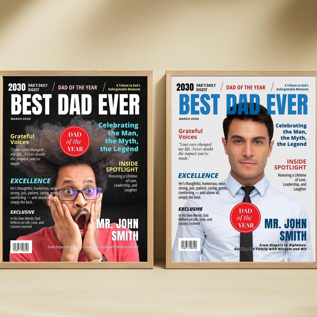 Personalized Dad Magazine Cover, Funny Gift, Retirement Gift, Men and ...