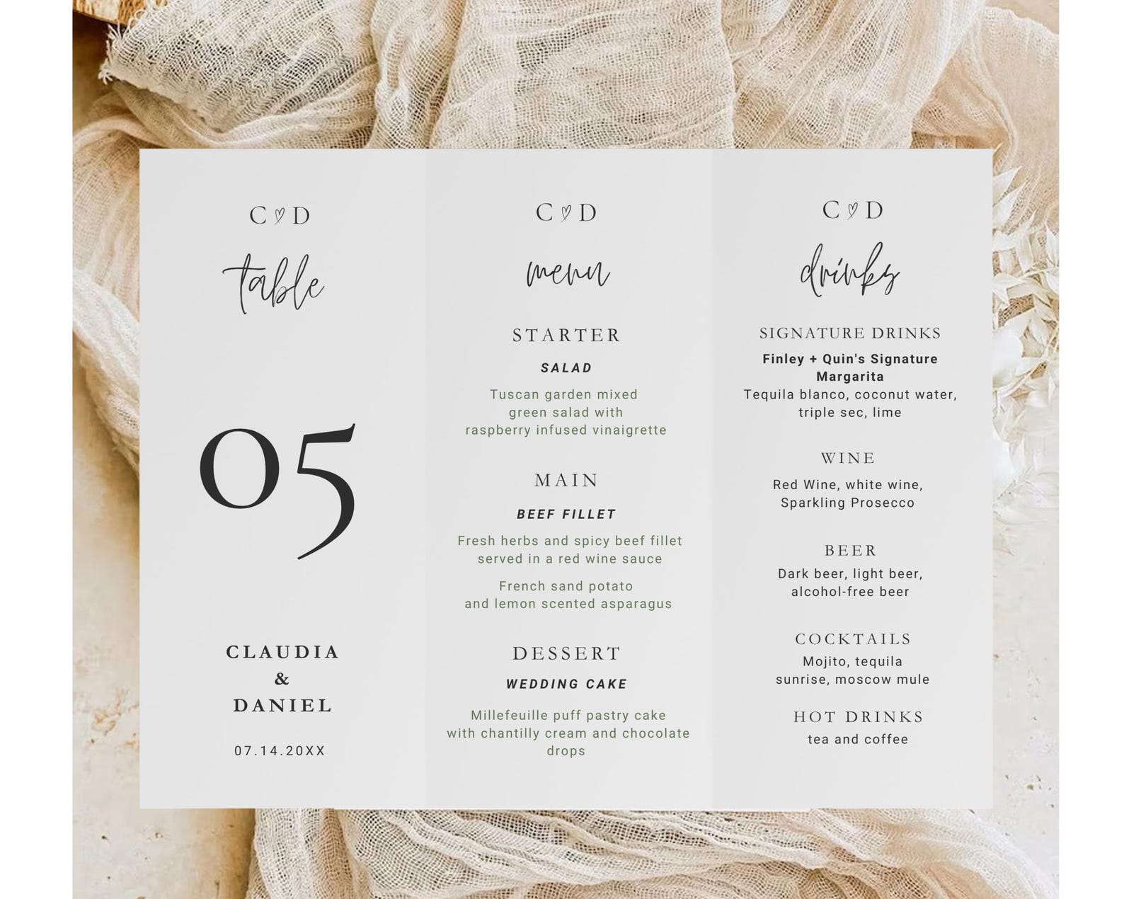 Minimalist Wedding Tri-fold Table Number, Tri-fold Table Menu, Triangle ...