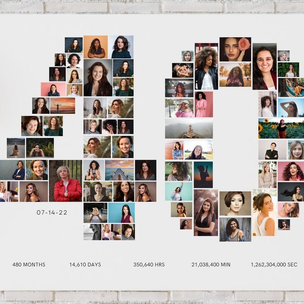 40th Anniversary Photo Collage - Etsy