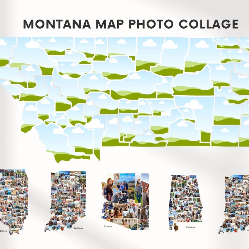 State Photo Collage - Etsy