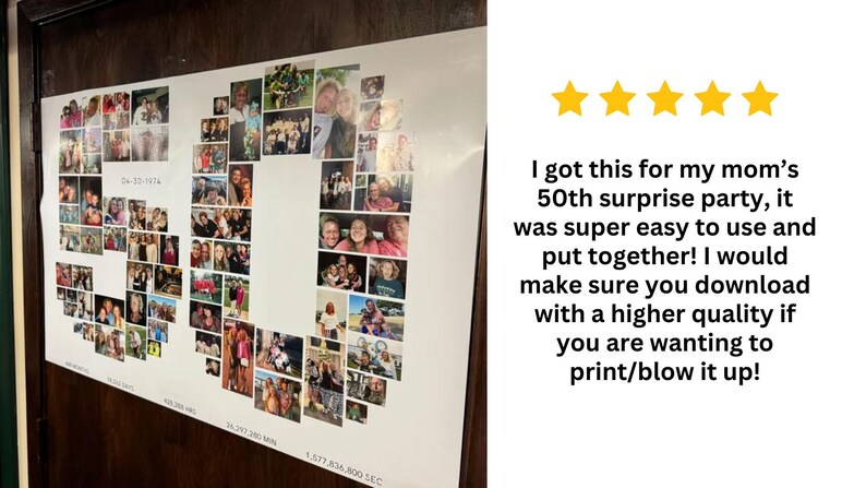 EDITABLE Personalized Photo Collage, 7 Years Perfect for Birthday Gifts ...