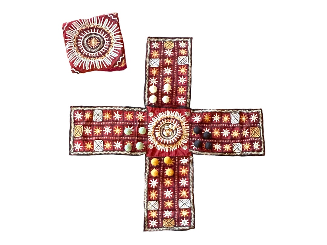 CHOPAD BOARD GAME shatranj/chopat: Hand Made With Ancient Motifs Using ...