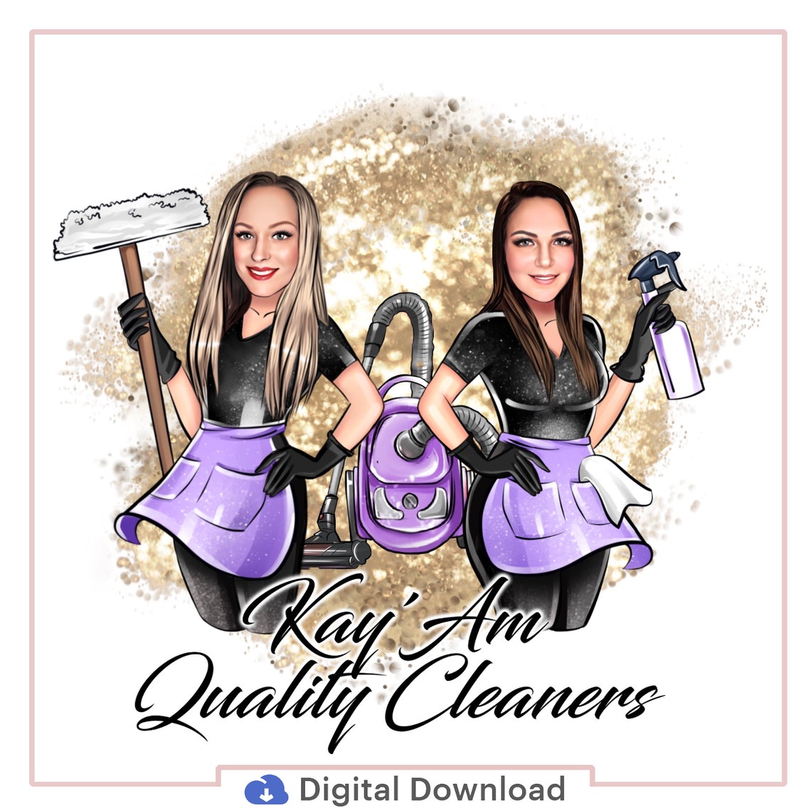 Cleaning Business Logo Portrait, Cleaning Business Logo, Housekeeper ...