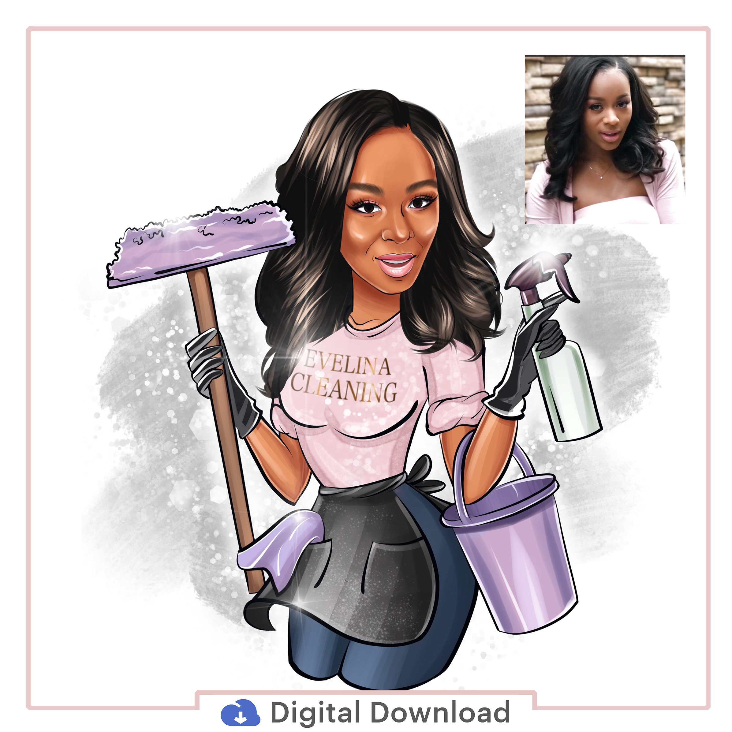 Cleaning Business Logo Portrait, Cleaning Business Logo, Housekeeper ...