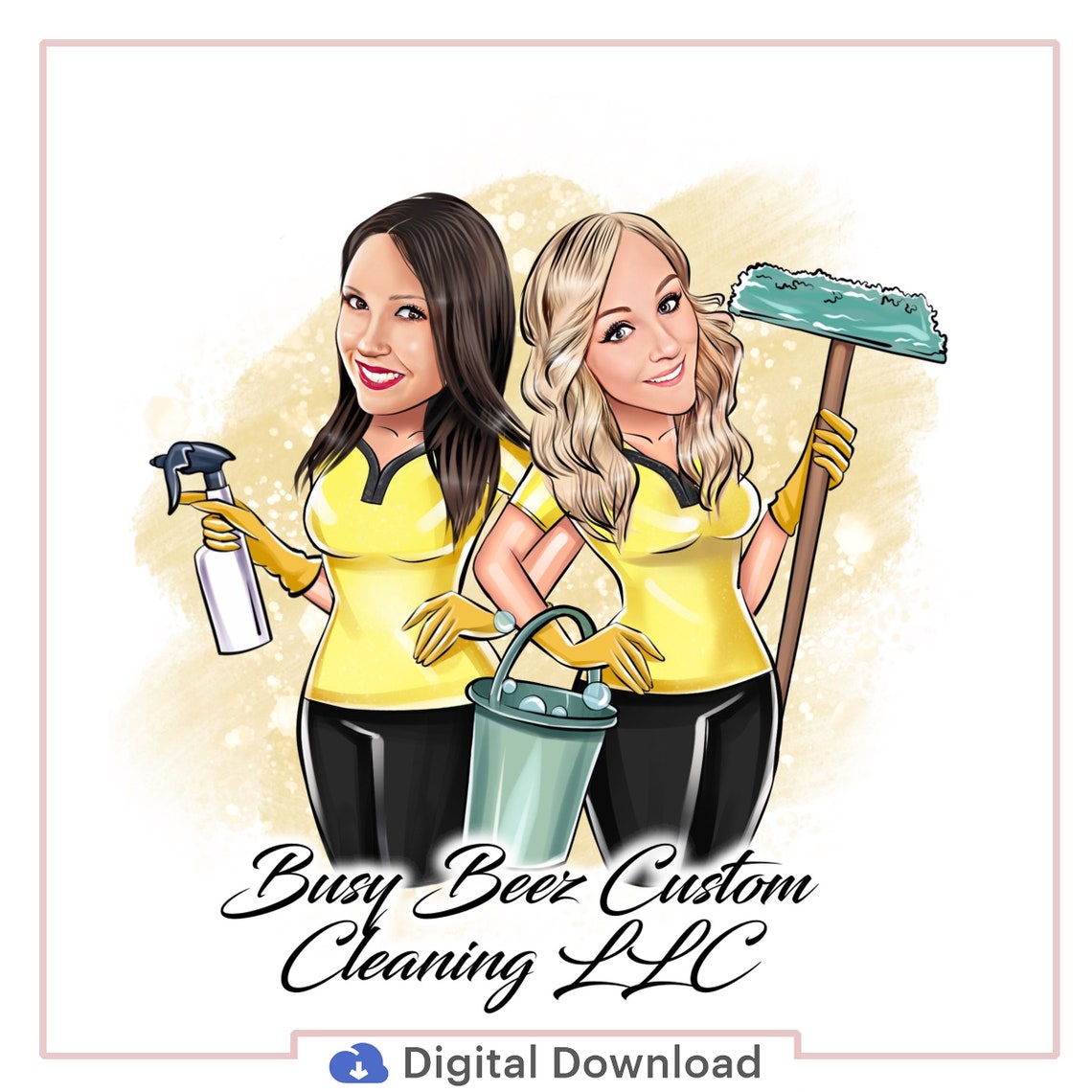 Cleaning Business Logo Portrait, Cleaning Business Logo, Housekeeper ...