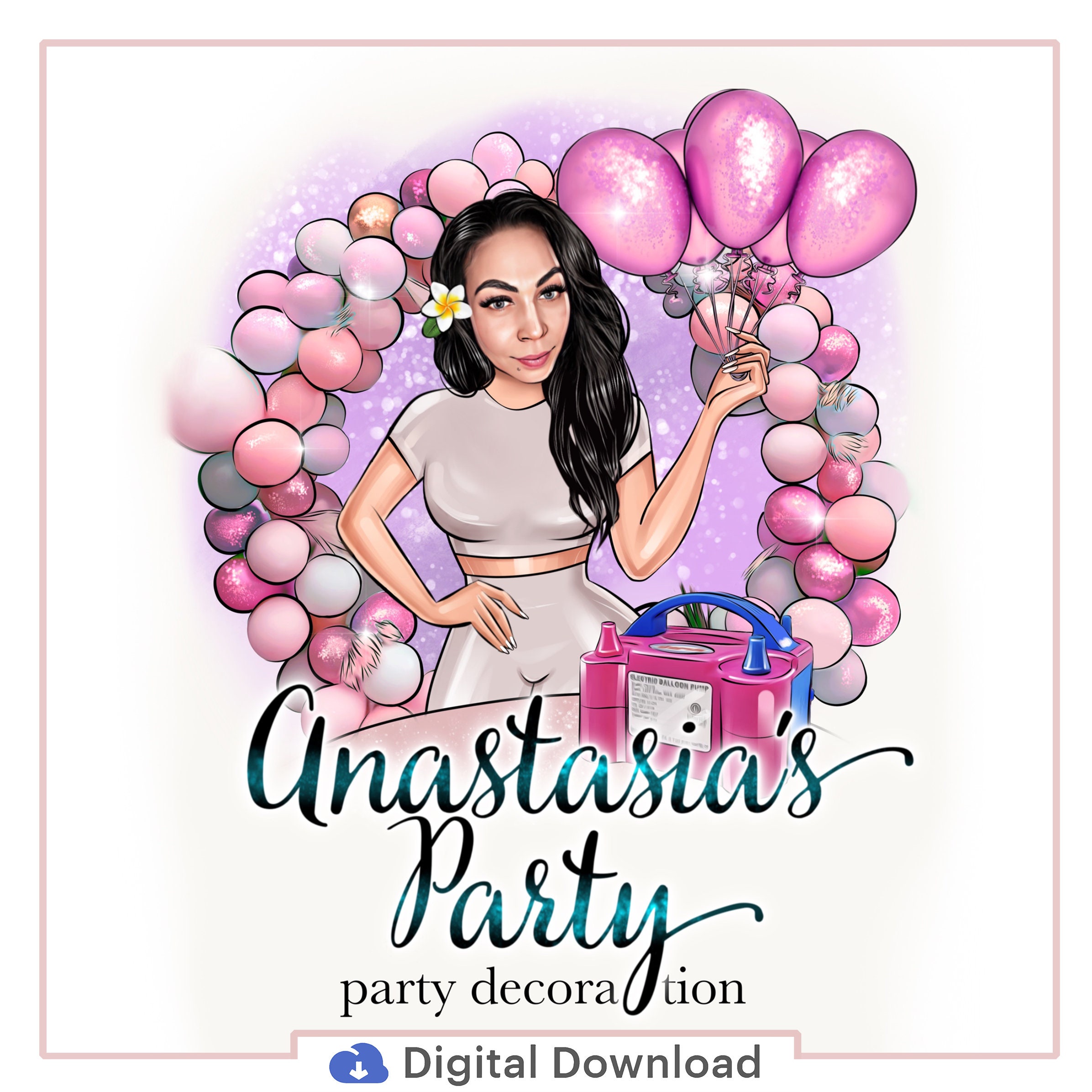 Party Decoration Logo, Event Planner Logo, Party Cartoon Logo, Wedding ...