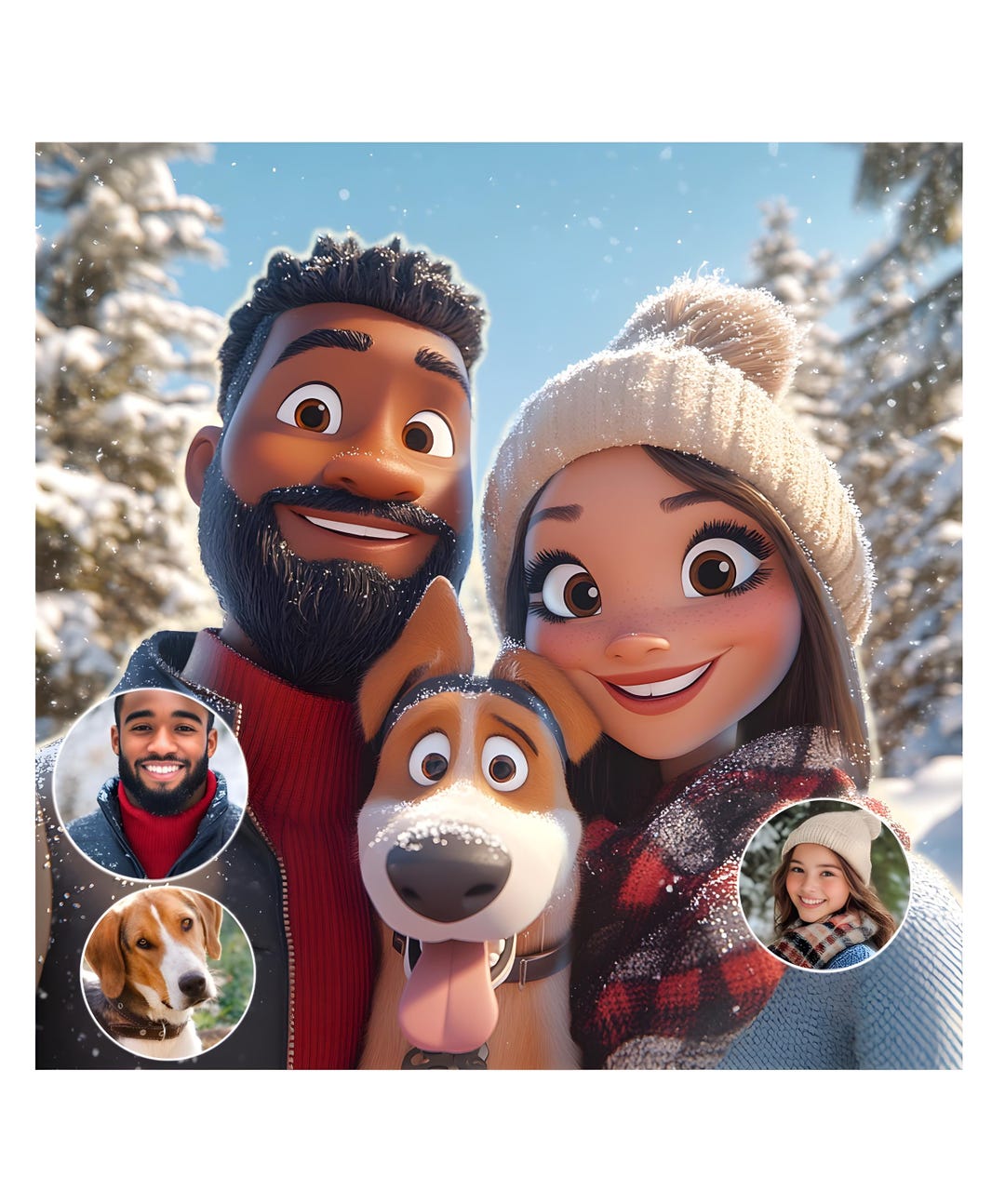 Personalised Family Portrait/ Custom Cartoon Animation/ Cartoon ...