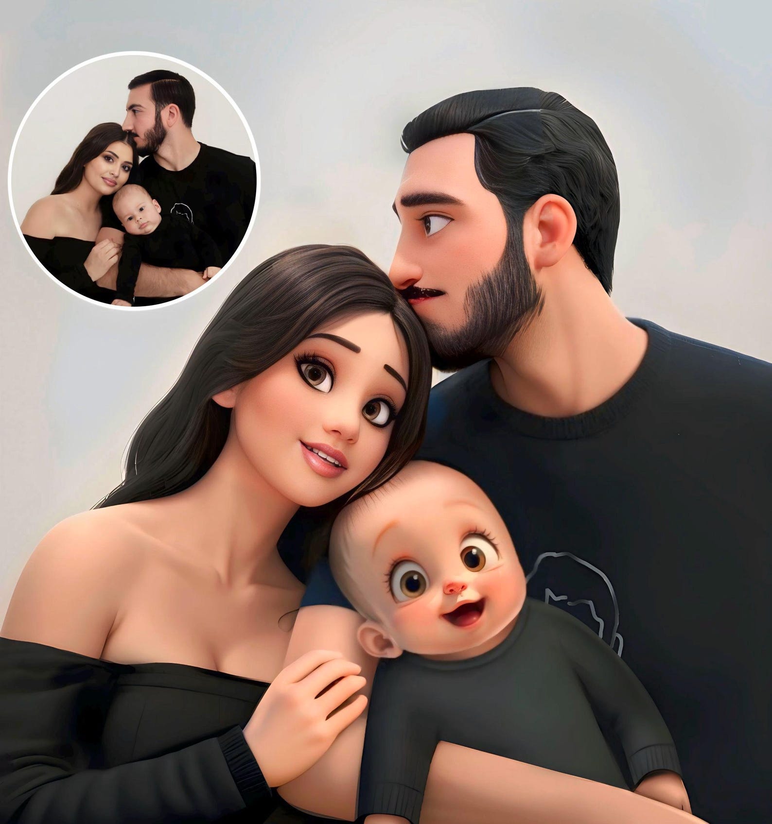 Personalised Family Portrait/ Custom Cartoon Animation/ Cartoon ...