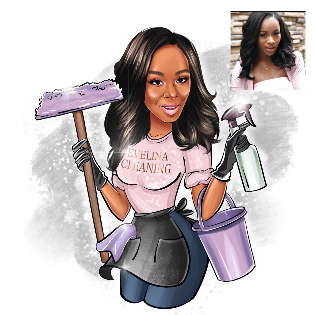 Cleaning Business Logo Portrait Cleaning Business Logo - Etsy