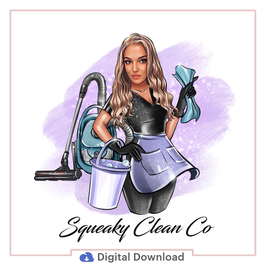Cleaning Business Logo Portrait, Cleaning Business Logo, Housekeeper ...