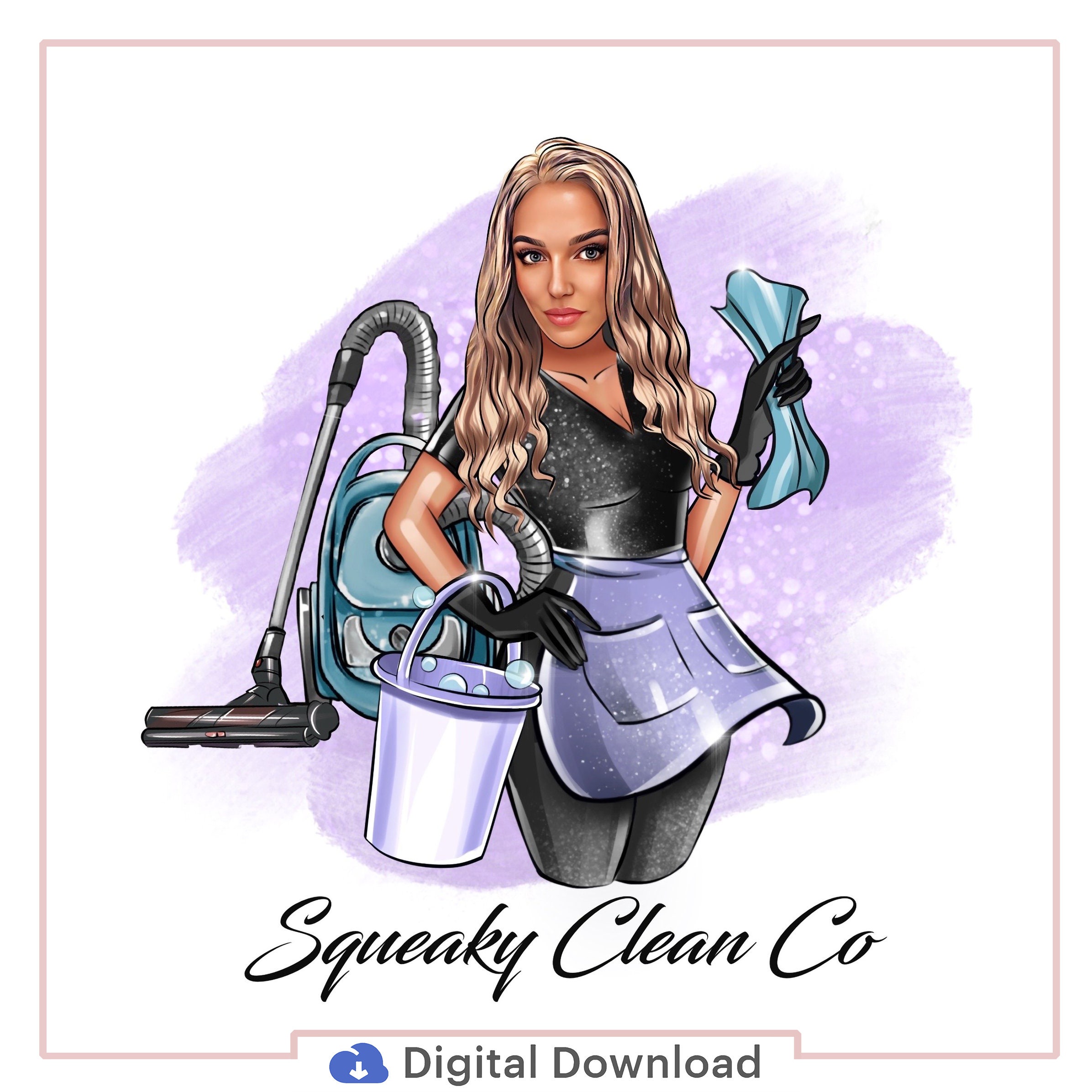 Cleaning Business Logo Portrait, Cleaning Business Logo, Housekeeper ...
