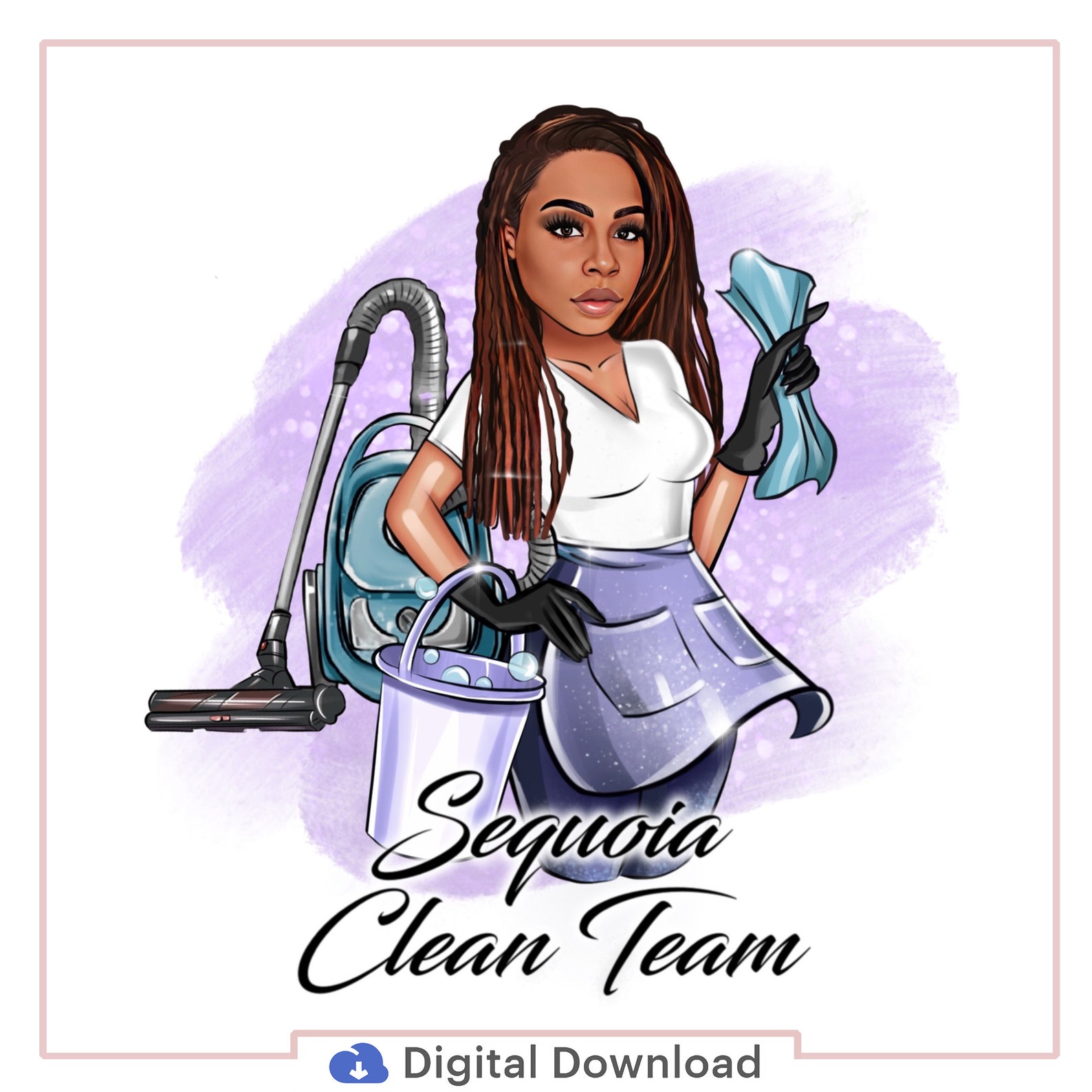 Cleaning Business Logo Portrait, Cleaning Business Logo, Housekeeper Logo, Maid Service Logo ...